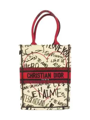 Dior Book Tote Vertical Tote Bag - Neutrals