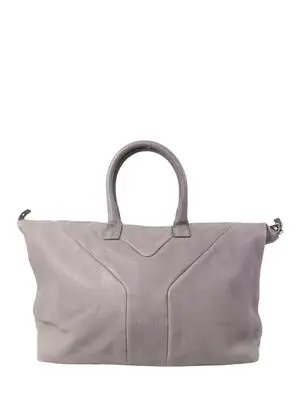 Saint Laurent Panelled Leather Tote Bag - Grey