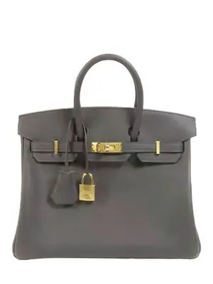 Hermès 25 Birkin Swift Shoulder Bag - Grey