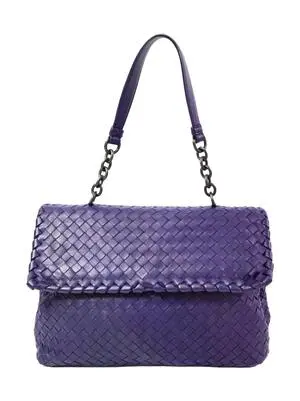 Bottega Veneta Intrecciato Chain Shoulder Bag - Blue