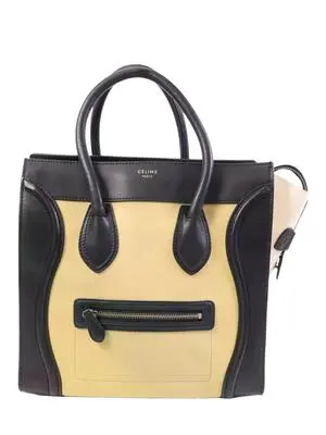 Celine Mini Luggage Leather Tote Bag - Neutrals