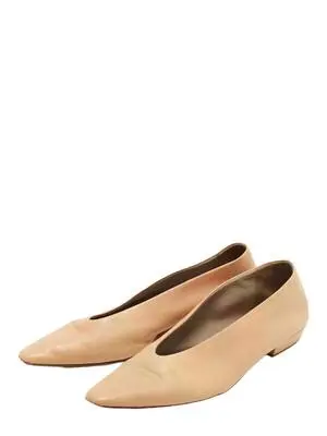 Bottega Veneta Almond Toe Ballet Flats - Neutrals