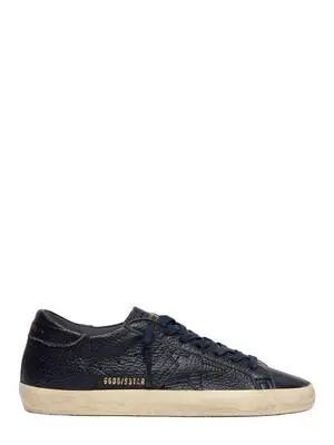 GOLDEN GOOSE Golden Goose Super-Star Leather Sneakers Blue