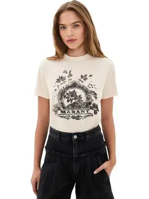 Isabel Marant Étoile Zewel Graphic T-shirt - Ecru
