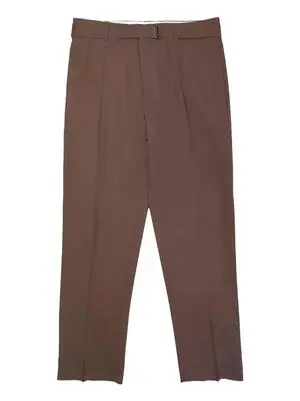 BE ABLE Andy Pleated Belted Trousers - Brown