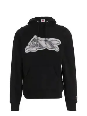 ICECREAM Logo Print Cotton Hoodie - Black