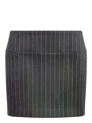 DONDUP Pinstriped Mini Skirt - Grey