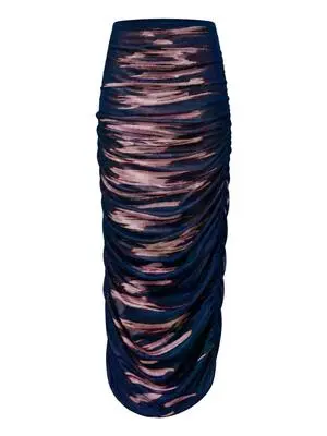 Ph5 Ruched Long Skirt - Blue