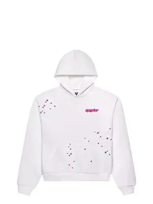 SP5DER Fractured Logo Star-pattern Hoodie - White
