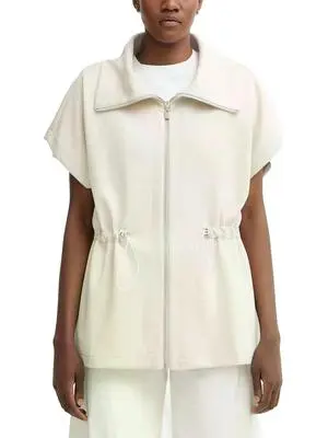 Joseph Ribkoff Zip-up Drawstring Sweatshirt - Neutrals