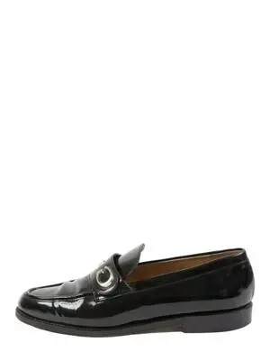 Gucci Patent G Plaque Loafers - Black