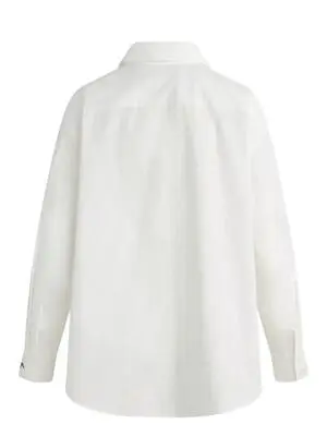 FAVORITE DAUGHTER Zip It Embroidered Cuff Shirt - White
