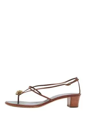 GIUSEPPE ZANOTTI Crystal-embellished Thong Sandals - Brown