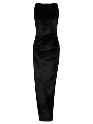 DONDUP Ruched Ring-detail Maxi Dress - Black