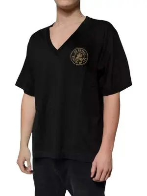 Dolce & Gabbana Dg-logo V-neck T-shirt - Black