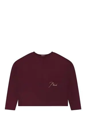 Rhude Logo-print Long-sleeve T-shirt - Red