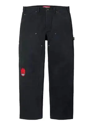 Supreme X Spitfire Double Knee Painter Trousers - Black