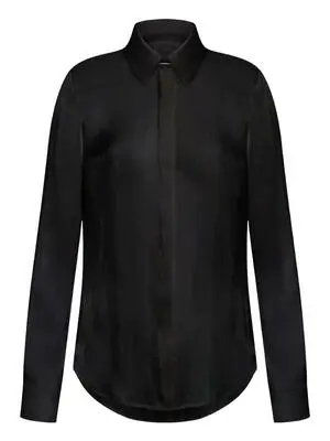 DONDUP Satin Finish Long Sleeve Shirt - Black
