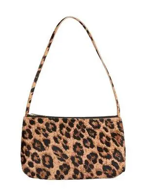 MANSUR GAVRIEL Gaia Leopard Print Calf Hair Handbag - Brown