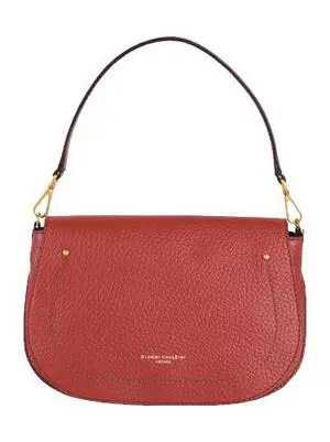 GIANNI CHIARINI Brick Leather Saddle Bag - Red