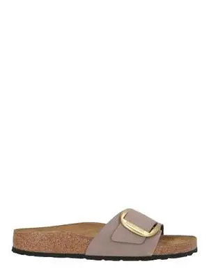 BIRKENSTOCK Leather Sandals With Buckle Fastening - Grey