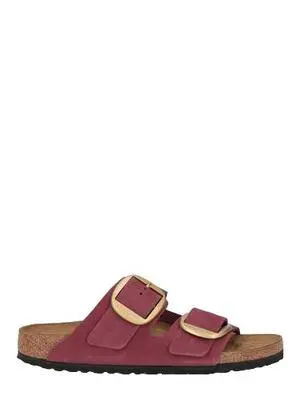 BIRKENSTOCK Garnet Leather Sandals - Red