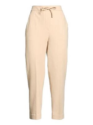 CIRCOLO 1901 Cotton Elastane Relaxed Fit Track Pants - Beige