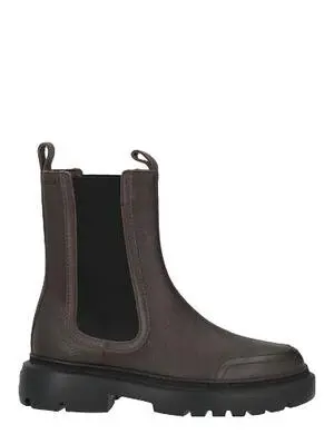 Bally Dark Calfskin Ankle Boots - Brown