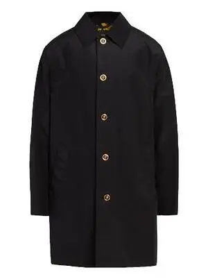 Versace Polyamide And Cotton Overcoat - Black