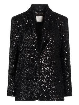 MANILA GRACE MANILA GRACE Chocolate Polyester Sequined Blazer