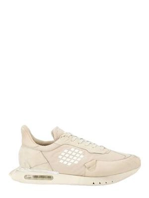 BEPOSITIVE Leather And Textile Low-top Sneakers - Beige