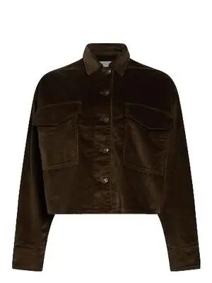 Rag & Bone Dark Corduroy Overshirt - Green