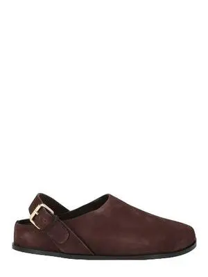A.emery Suede Buckled Clogs - Brown