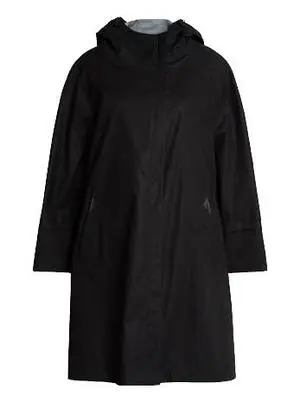 Herno Cotton Elastane Water-repellent Hooded Trench Coat - Black