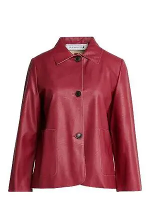 SHIRTAPORTER Crinkled Polyester Jacket - Red