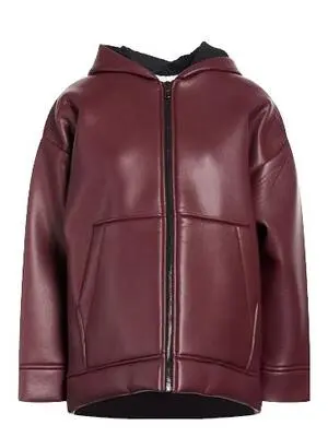8PM Viscose, Polyester, Polyurethane Hooded Jacket - Red