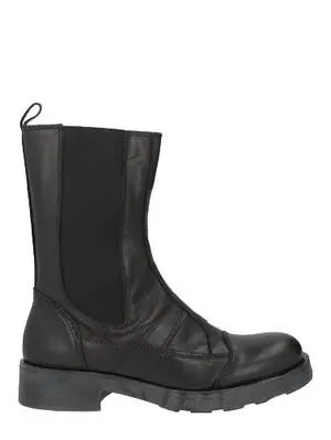 O.X.S. Leather Ankle Boots - Black