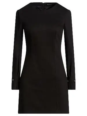 DONDUP DONDUP Crewneck Long Sleeve Mini Dress In Black