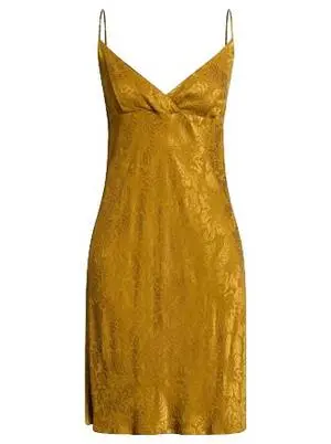 Momoni Mini Dress Size Cupro, Viscose - Yellow