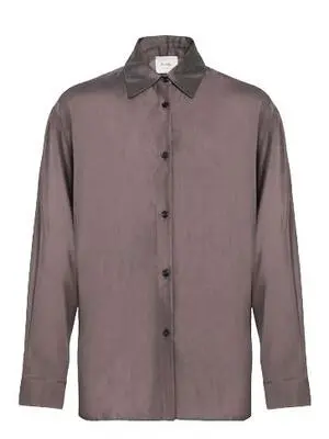 ALYSI Lyocell And Silk Blend Shirt - Grey