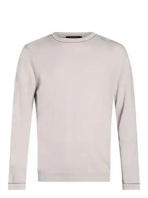 MOORER Light Cotton Sweater - Grey