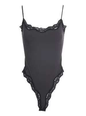 SKIMS Bodysuit With Lace Trim - Black