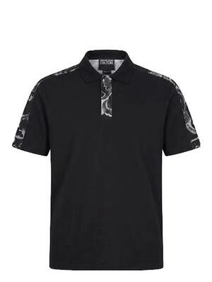 Versace Man Polo Shirt Black Size Xxxl Cotton Black