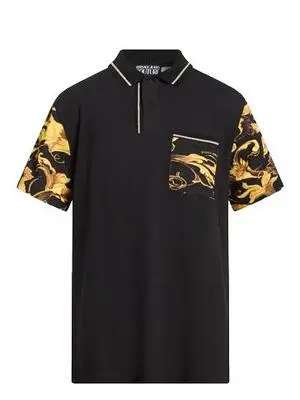 Versace Polo Shirt Size Cotton - Black