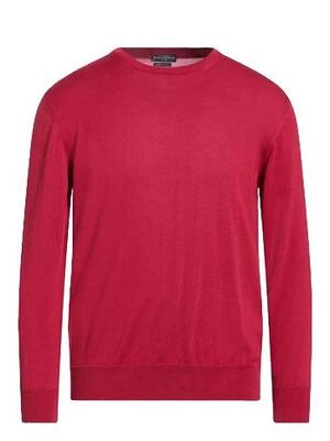 BALLANTYNE Knitted Cotton Crewneck Sweater - Red