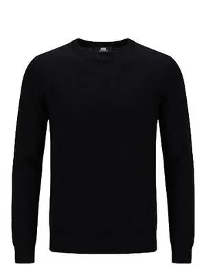 Alpha Studio Merino Wool Crewneck Sweater - Black