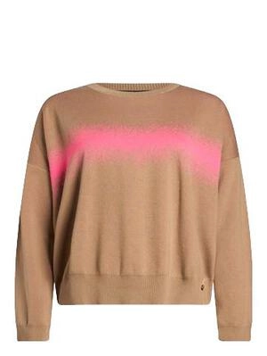 Herno Two-tone Crewneck Sweater - Camel