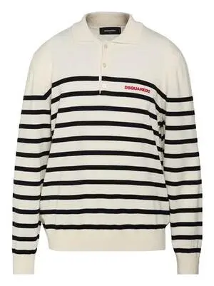 Dsquared2 Striped Wool Sweater - Beige