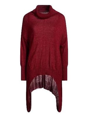 MANILA GRACE Turtleneck Knit With 3/4 Sleeves - Brick