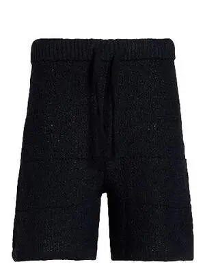 Sunnei Knitted High Waisted Drawstring Shorts - Black